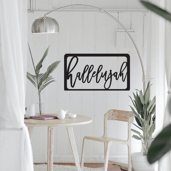 Hallelujah Sign Praise Sign Church Sign Home Decor Wall | Etsy