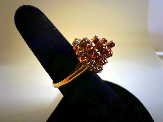 Vintage Ruby Princess Ring, Size 7, 14K Gold Ruby Rin… - Gem