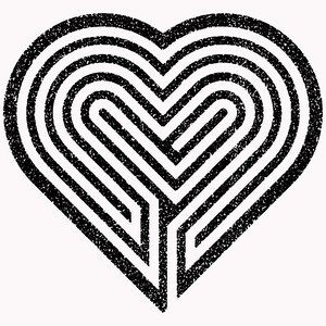 Labyrinth Heart Stamp Supplied as Editable Scalable Vector - Etsy