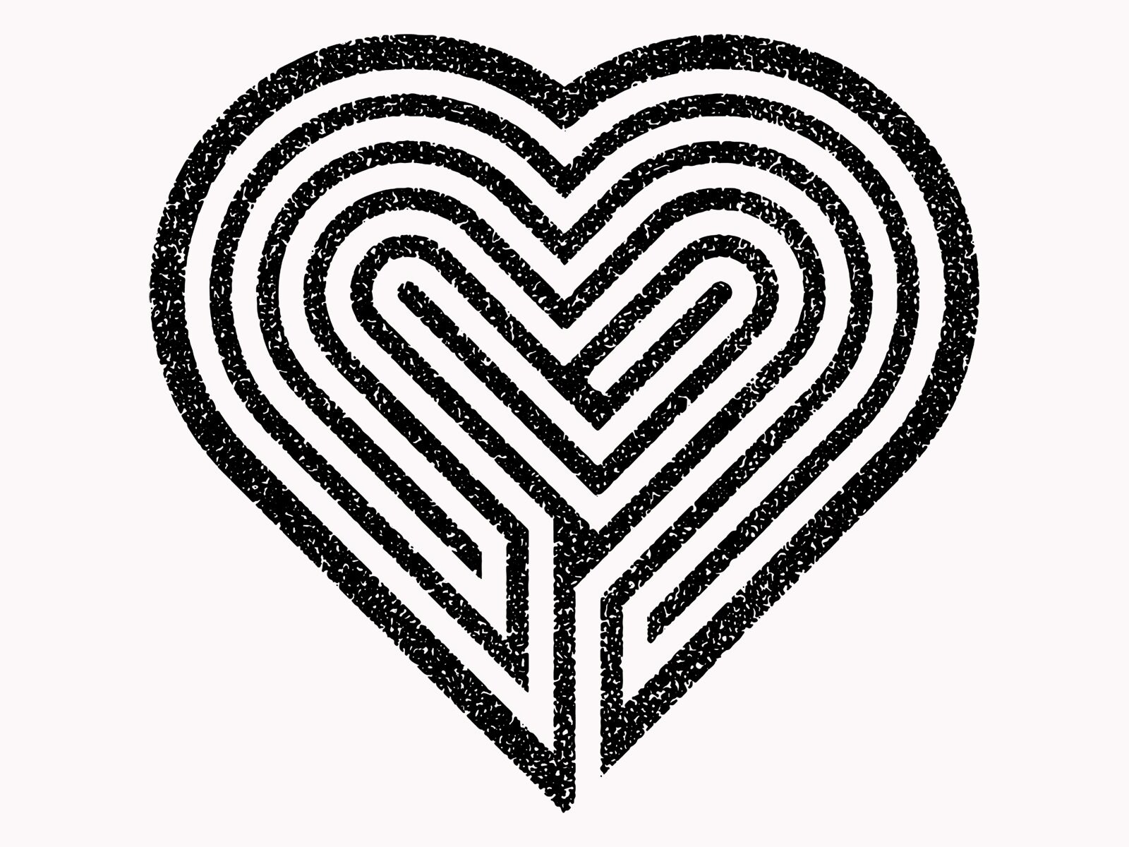 Labyrinth Heart Stamp Supplied as Editable Scalable Vector - Etsy