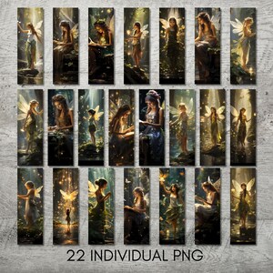 Fairies Printable Bookmarks, Enchanted Fairytale Designs, Digital ...