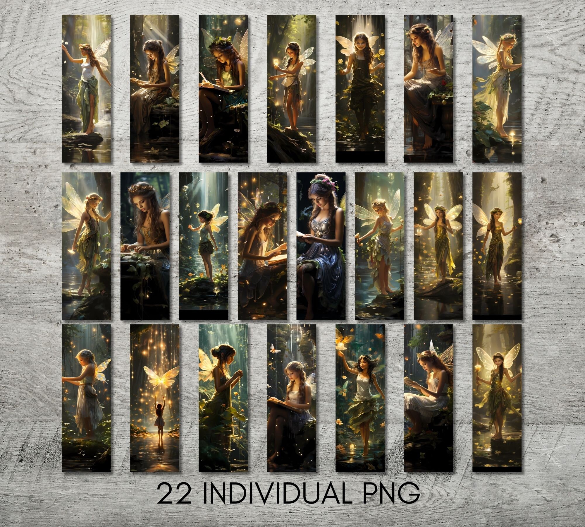 Fairies Printable Bookmarks, Enchanted Fairytale Designs, Digital ...