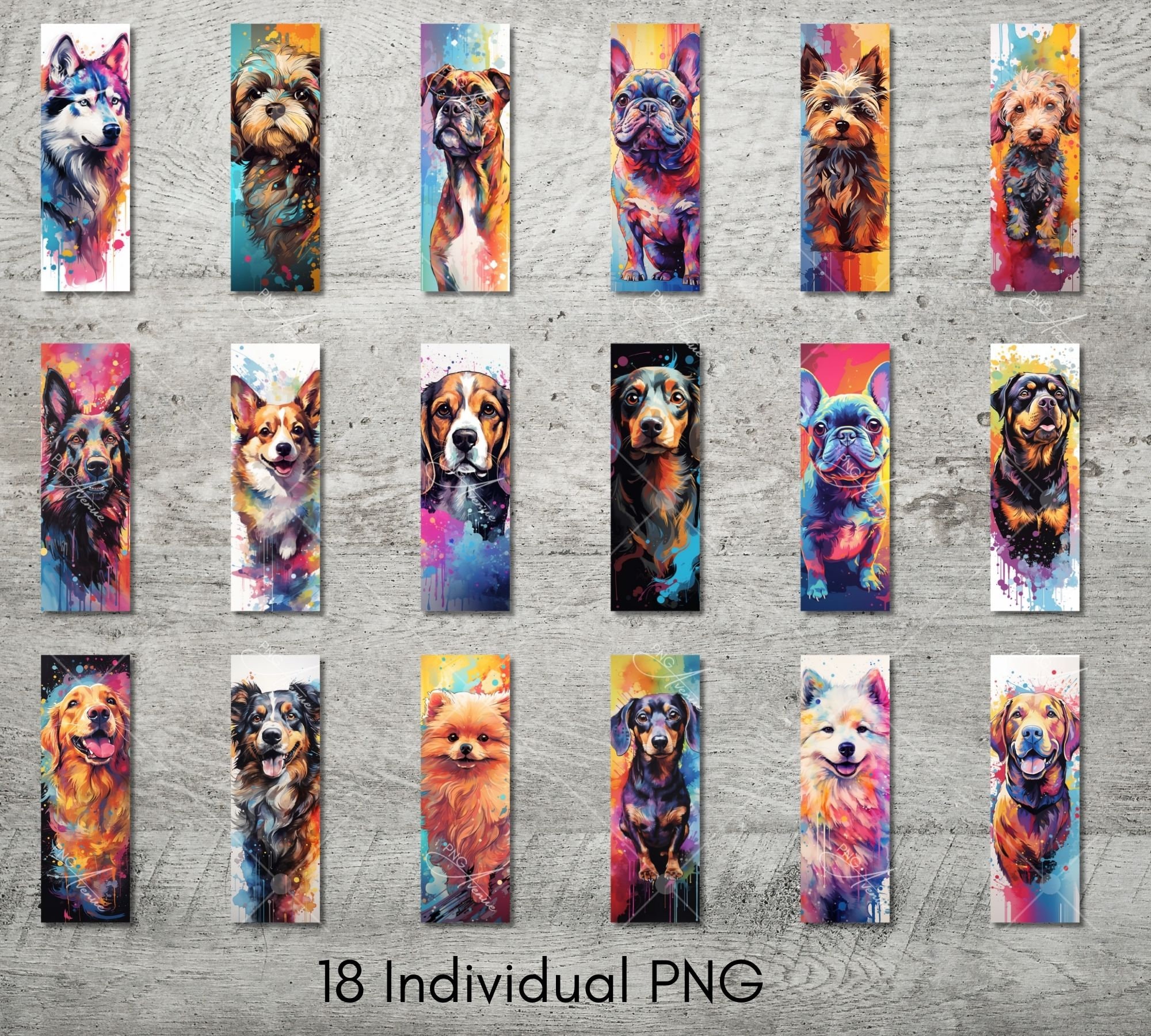 Cute Dog Breed Printable Bookmarks, Adorable Watercolor Designs ...