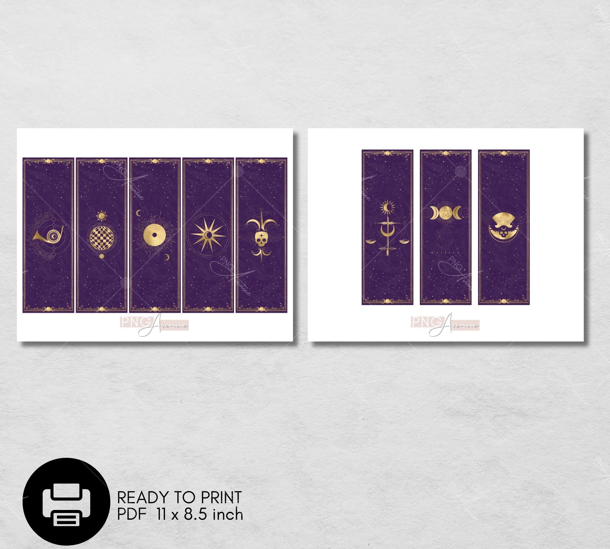 Tarot Cards Major Arcana Printable Bookmarks, 23 Digital Bookmarks ...