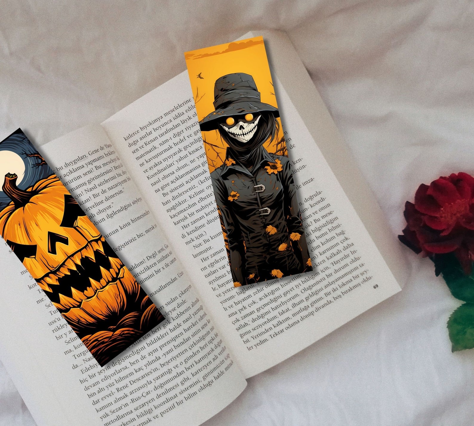 20 Halloween Pop Art Printable Bookmarks, Colorful Designs, Digital ...