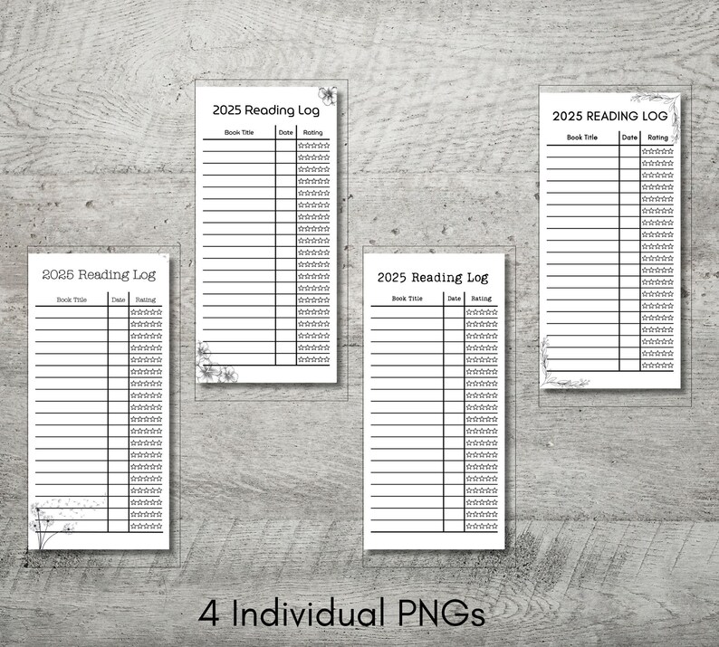 Printable Reading Log Tracker 2025, Book Tracker Bookmarks, Library ...