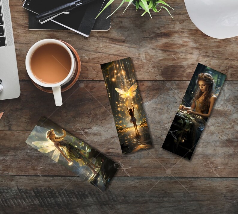 Fairies Printable Bookmarks, Enchanted Fairytale Designs, Digital ...