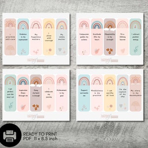 Affirmation Printable Bookmarks, Motivational Quotes, Positivity ...