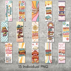 Retro Book Quotes Printable Bookmarks, Book Lovers Designs, Digital ...