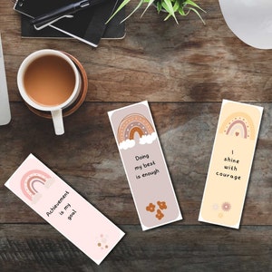 Affirmation Printable Bookmarks, Motivational Quotes, Positivity ...