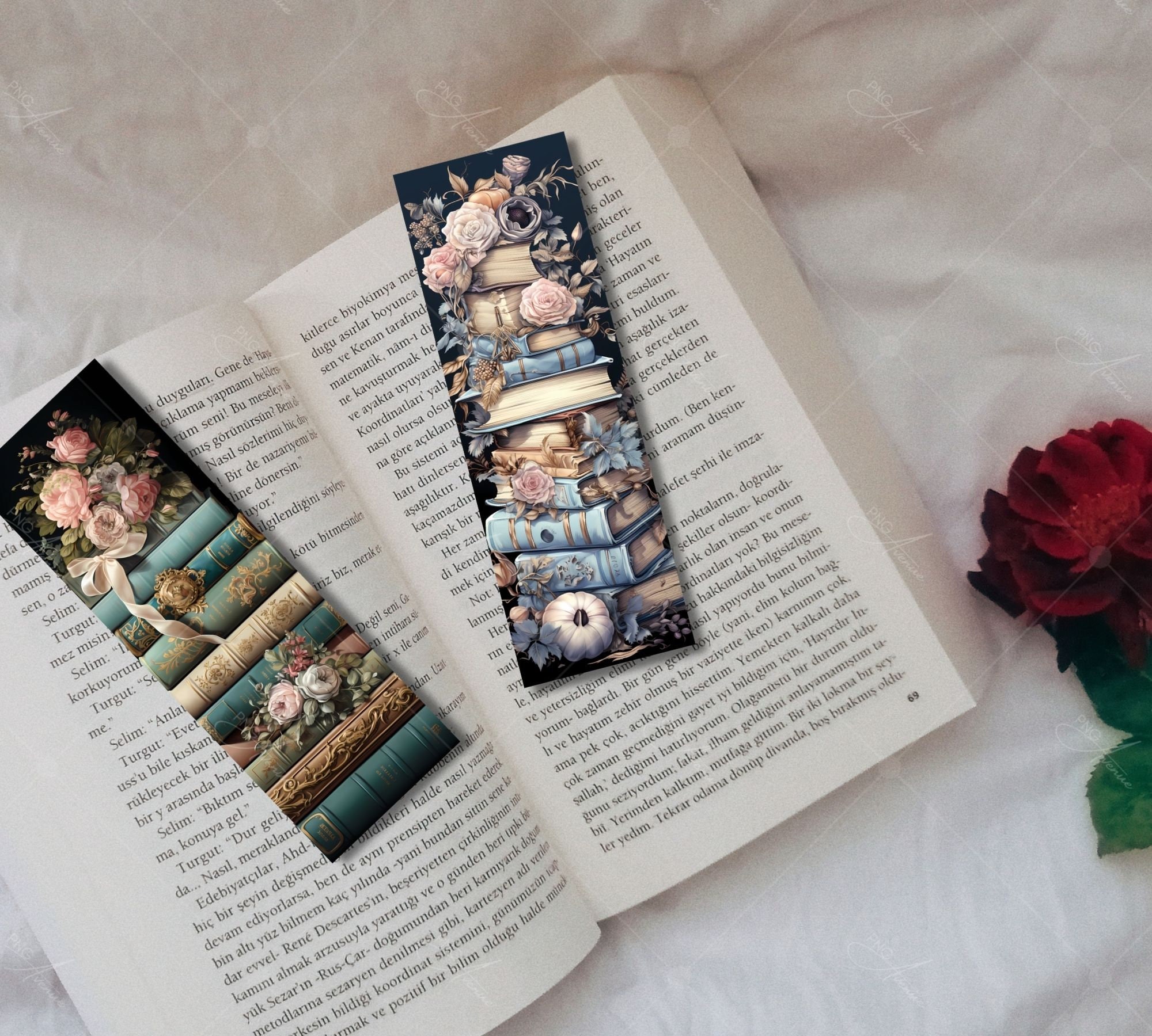 Stacked Books Printable Bookmarks Book Lovers Designs - Etsy UK