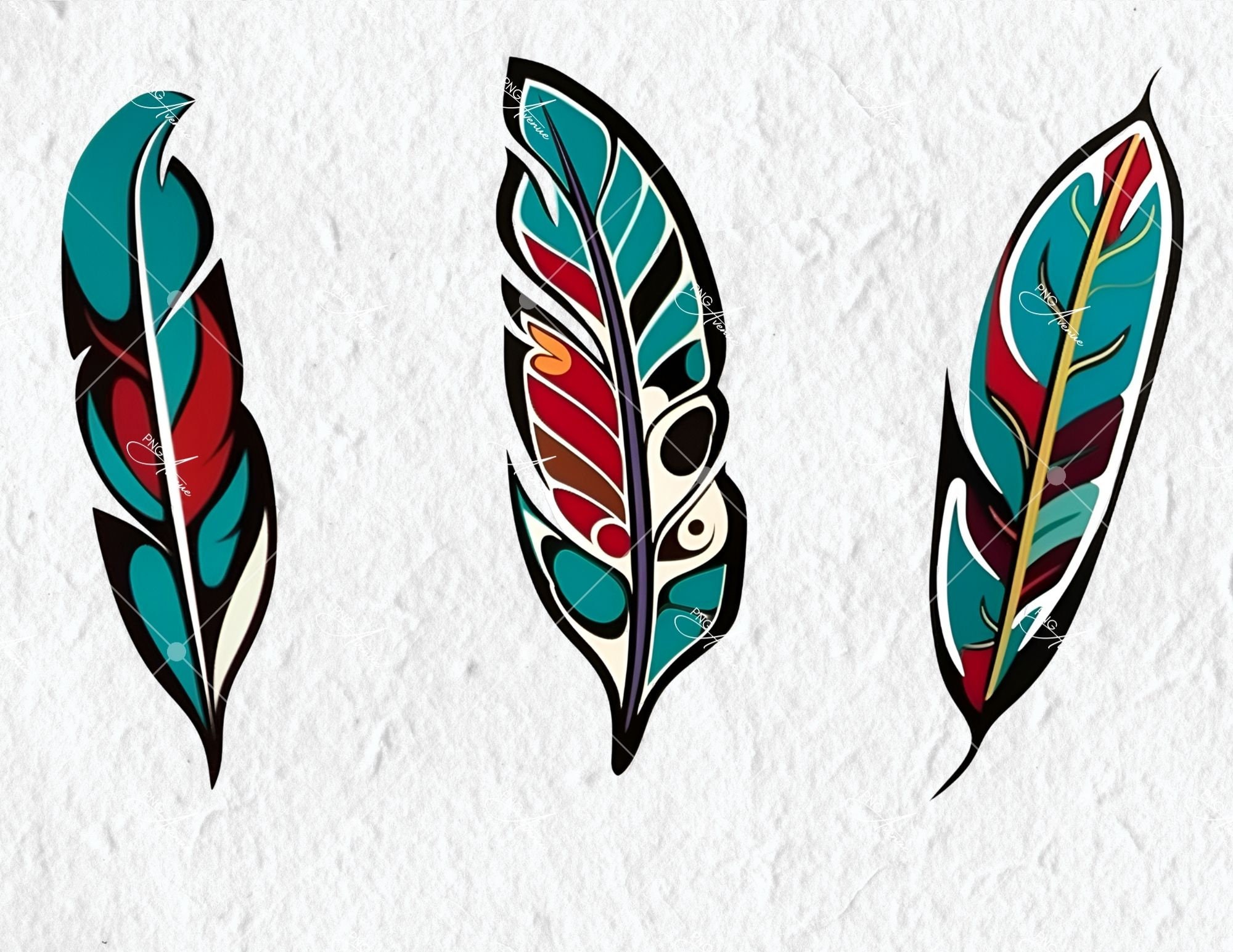 Native American Feathers Clipart