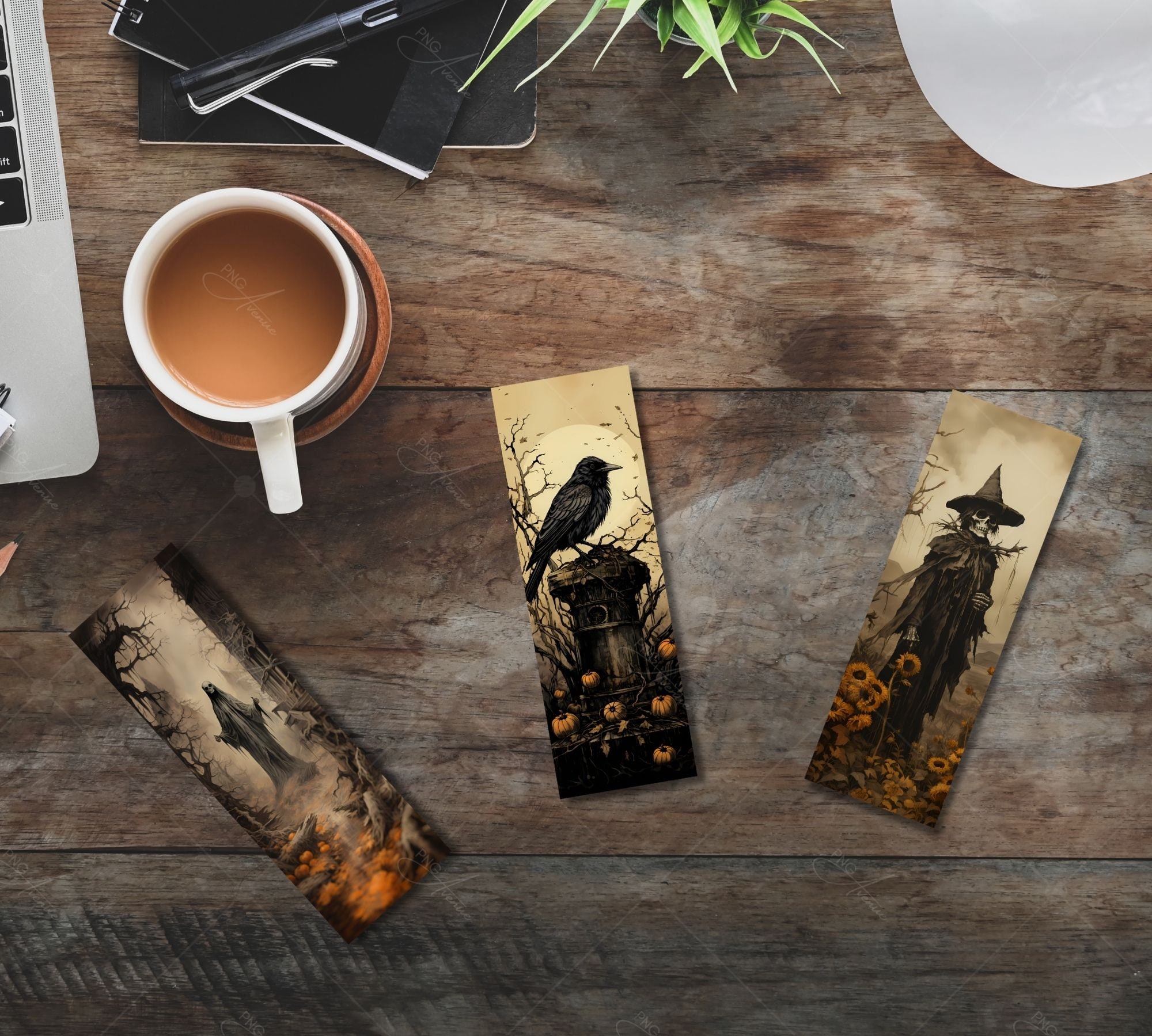 20 Vintage Spooky Halloween Printable Bookmarks Gothic - Etsy