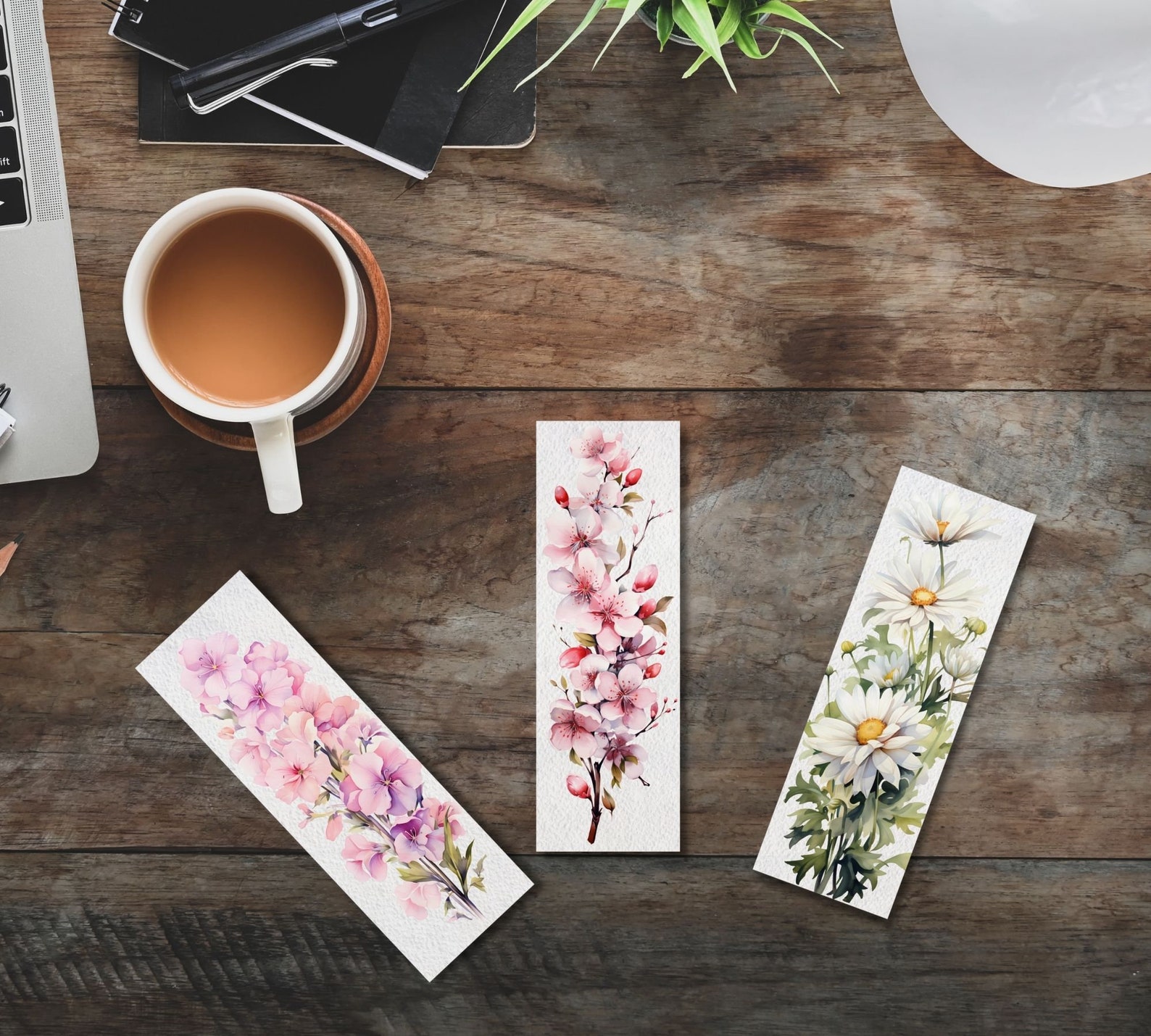 Birth Month Flower Printable Bookmarks, 12 Birth Flower Designs, Letter ...