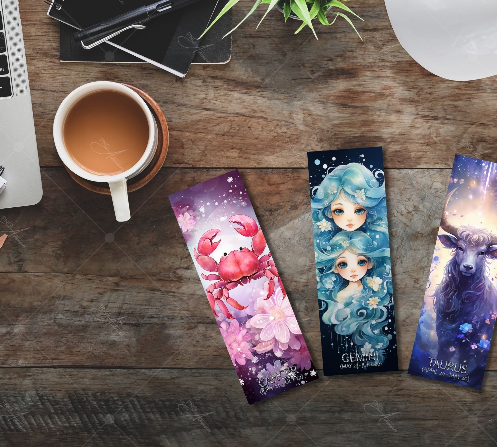 Zodiac Printable Bookmarks, Astrology Gift, Watercolor, Horoscope ...