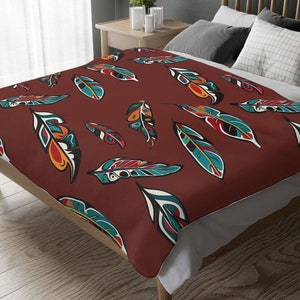 Haida Art Feathers Digital Paper - Seamless Patterns, Download ...