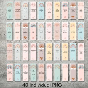 Affirmation Printable Bookmarks, Motivational Quotes, Positivity ...