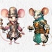 Steam Punk Mice Clipart, 14 PNG Files, Steam Punk Mouse Adorned With ...