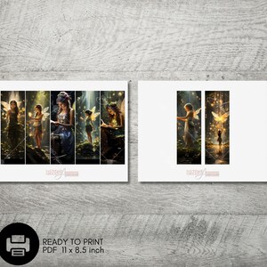 Fairies Printable Bookmarks, Enchanted Fairytale Designs, Digital ...