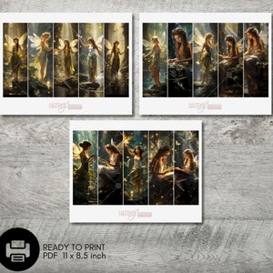 Fairies Printable Bookmarks, Enchanted Fairytale Designs, Digital ...