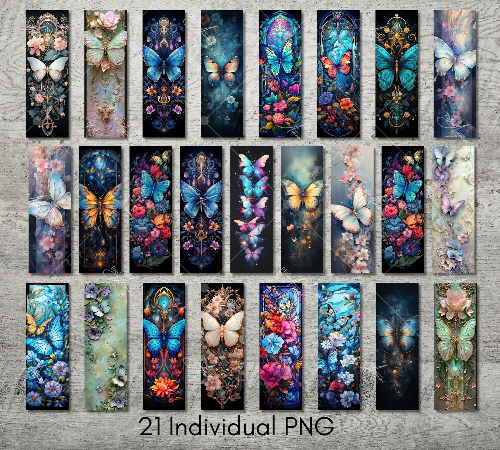 Butterfly Printable Bookmarks Bundle, Book Lovers Gift, Fantasy ...