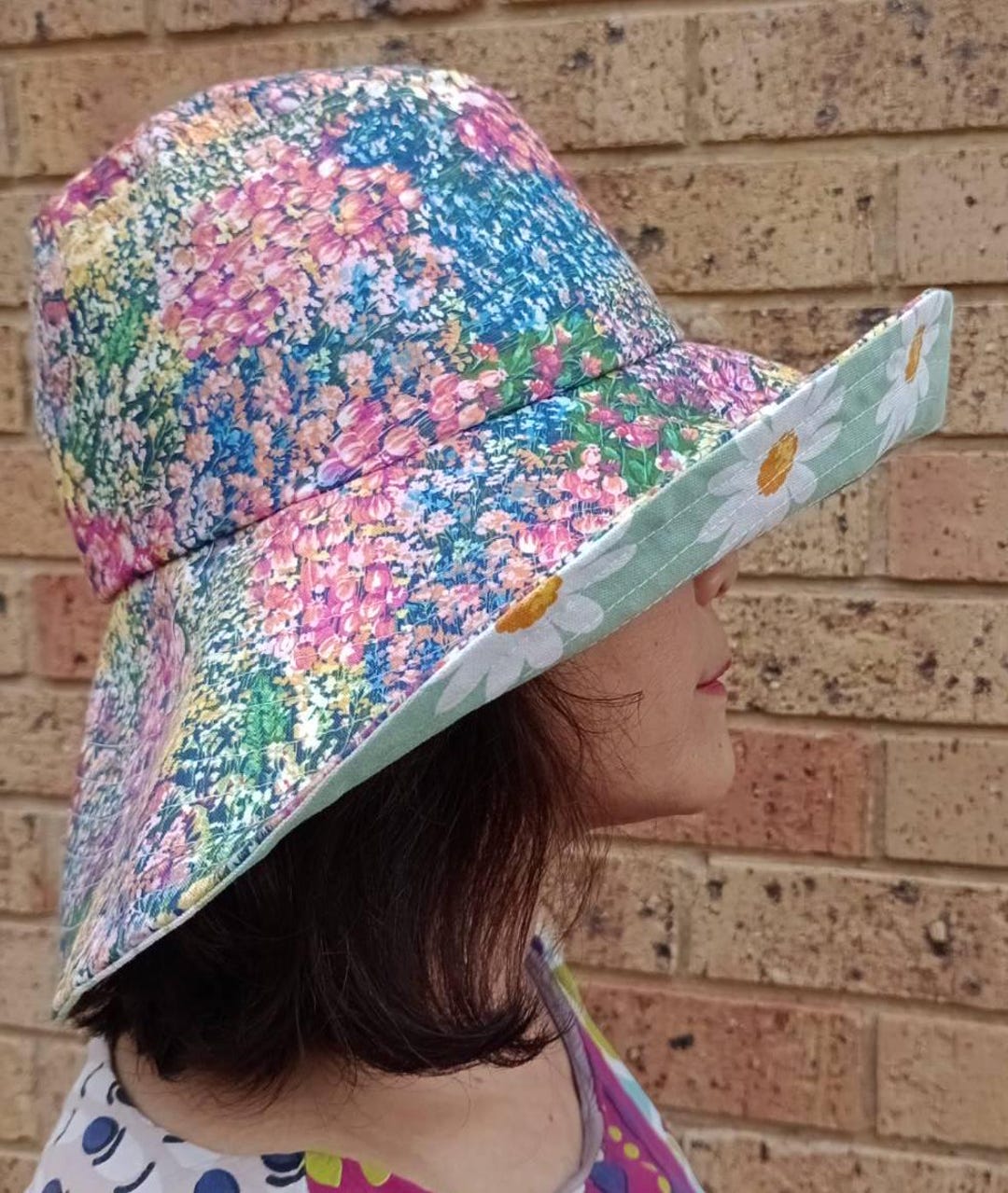 Wide Brim Hat , Bucket Hat Women Summer Reversable - Etsy