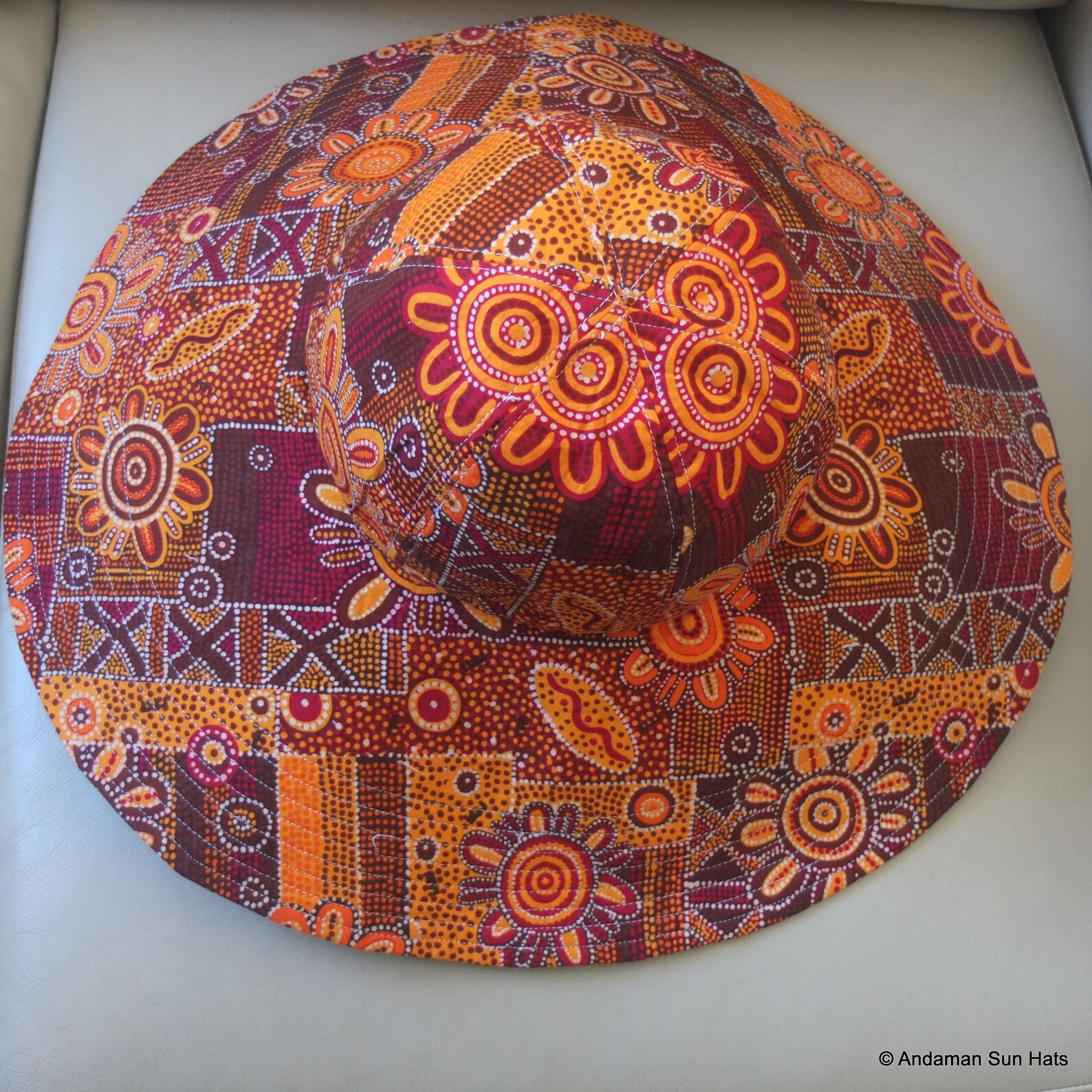 Wide Brim Sun Hat Women. Pure Cotton. Individually Designed and Made ...