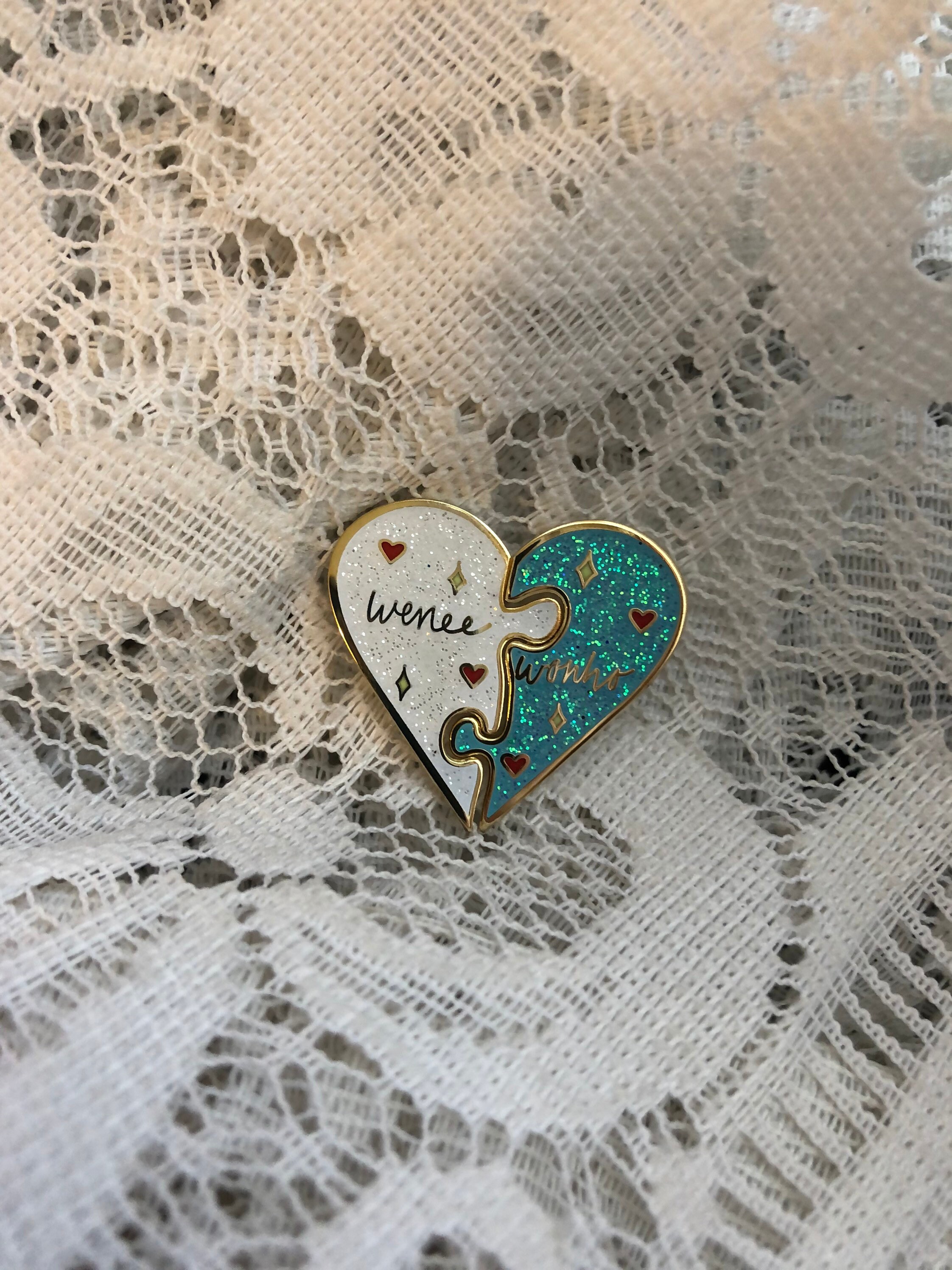 Wenee x Wonho puzzle piece pin Fanmade monsta x pin | Etsy