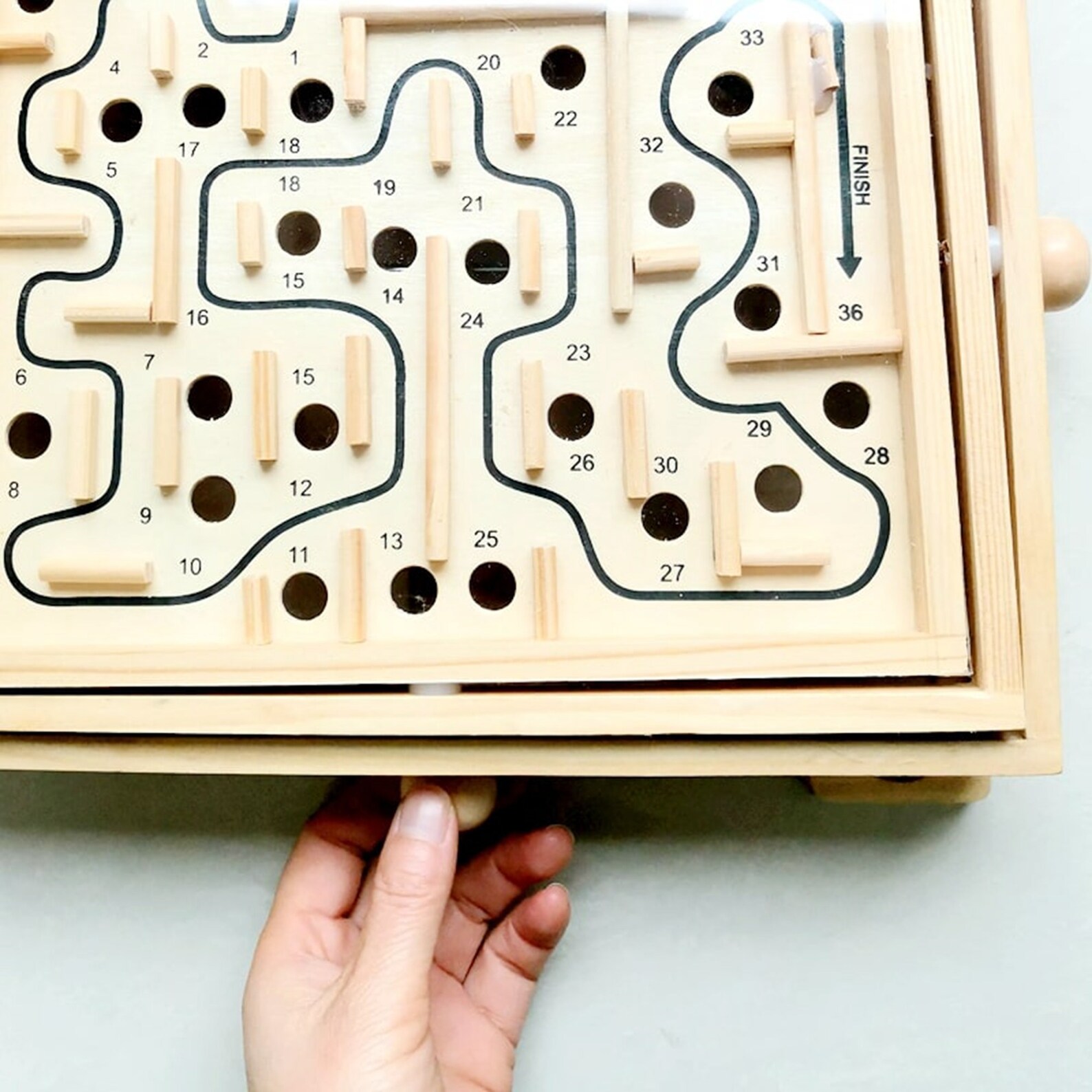 Real Escape Game and Fun Party Game Puzzle, Wooden Marble Maze Prop ...