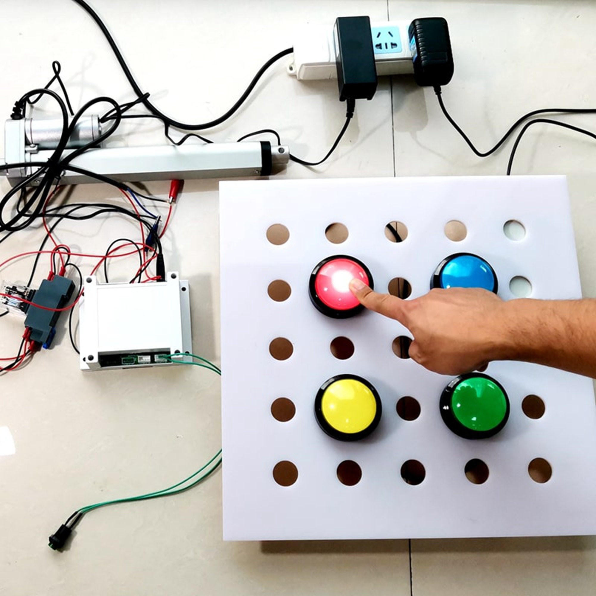 Reliable Colored Buttons Prop Triggers an Actuator, Escape Room ...