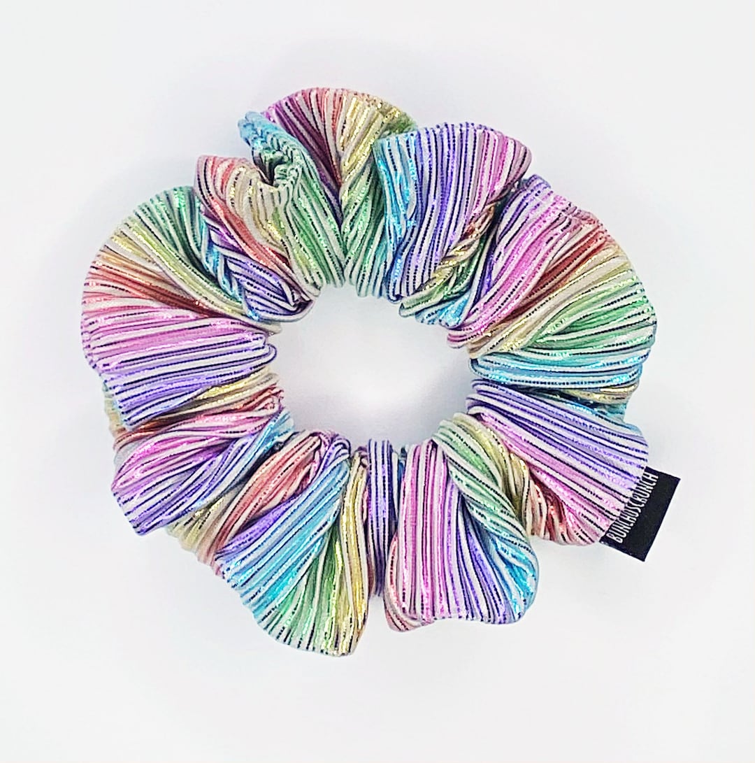 Regular Pleated Rainbow Scrunchies - Etsy
