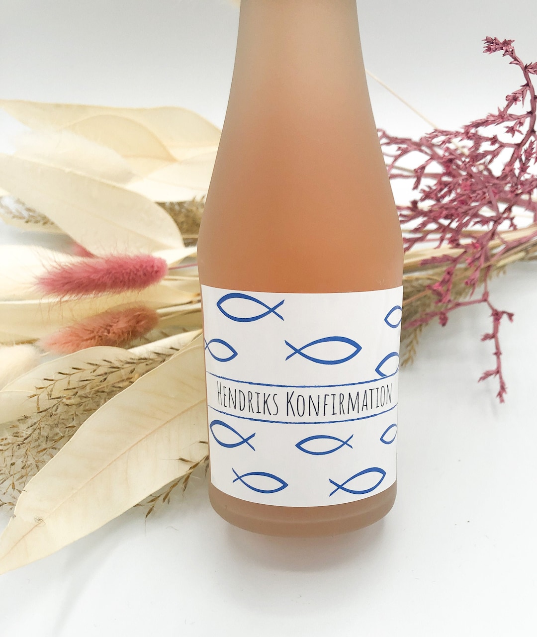 Personalized Bottle Labels Confirmation, Communion, Baptism Fish Symbol ...