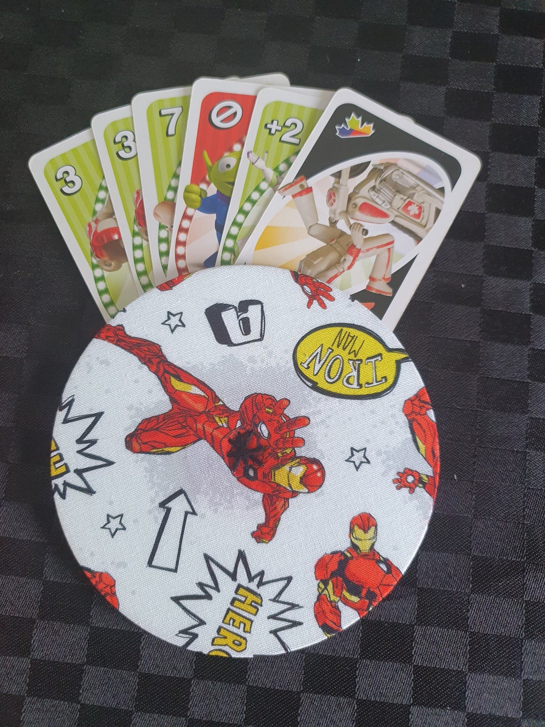 Super Hero Red Flying Man Playing Card Holder Kids Playing Card Holder ...
