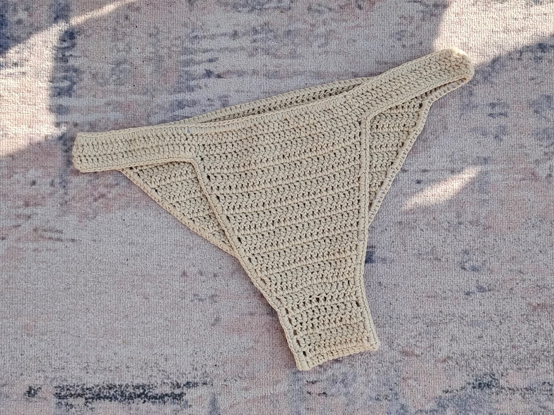 Hand-woven Crochet Craft Bikini Cheeky Bottom - Etsy