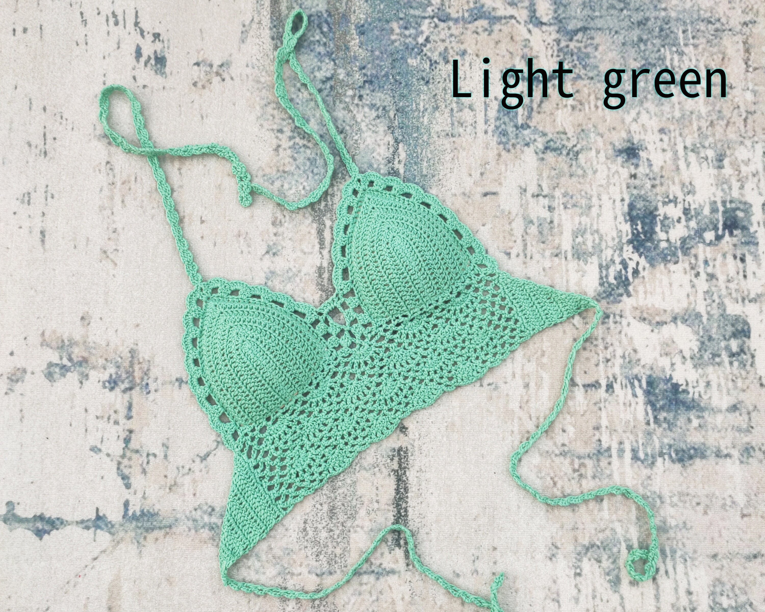 Women's Crochet Bikini Top Swimsuit Tankini Top - Etsy