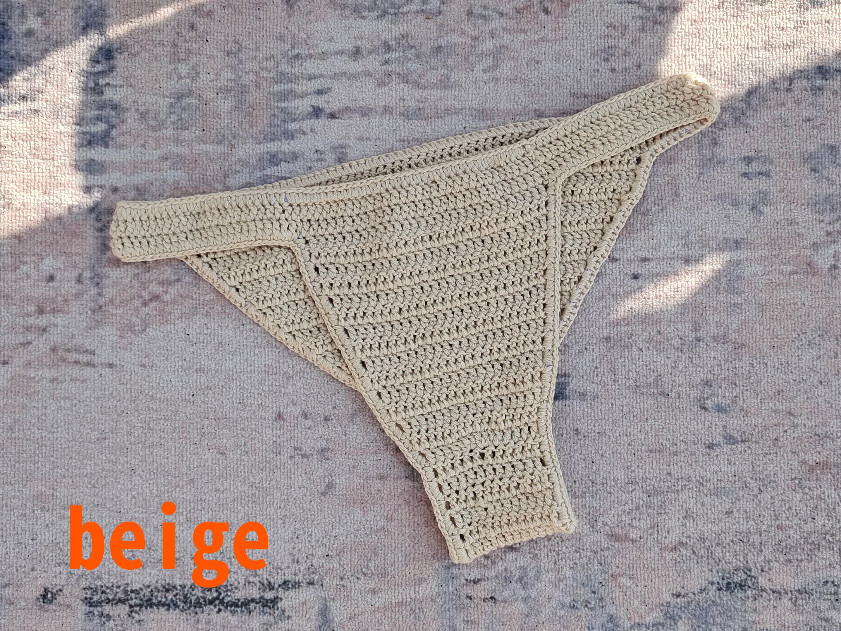 Hand Woven Crochet Craft Bikini Cheeky Bottom Etsy