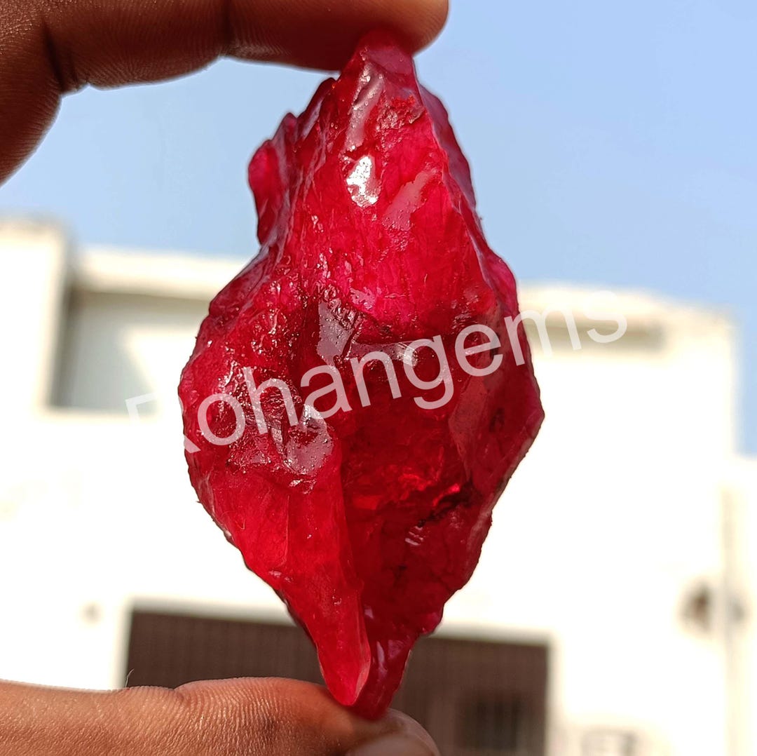 Red Ruby Natural 600.00 Ct Certified Loose Gemstone Faceted Engraved ...