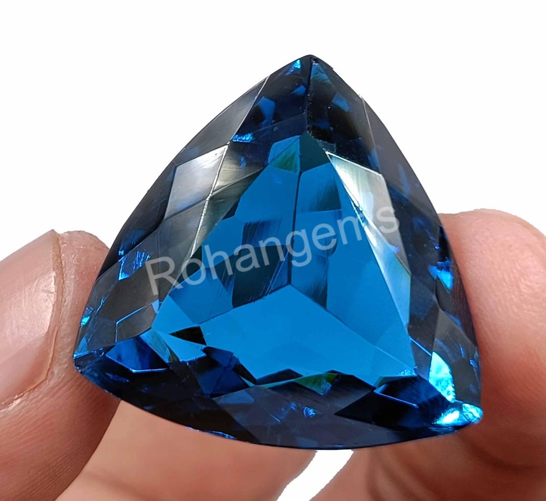 Neon Blue Apatite in Trillion Shape, Natural Faceted Cut Apatite ...
