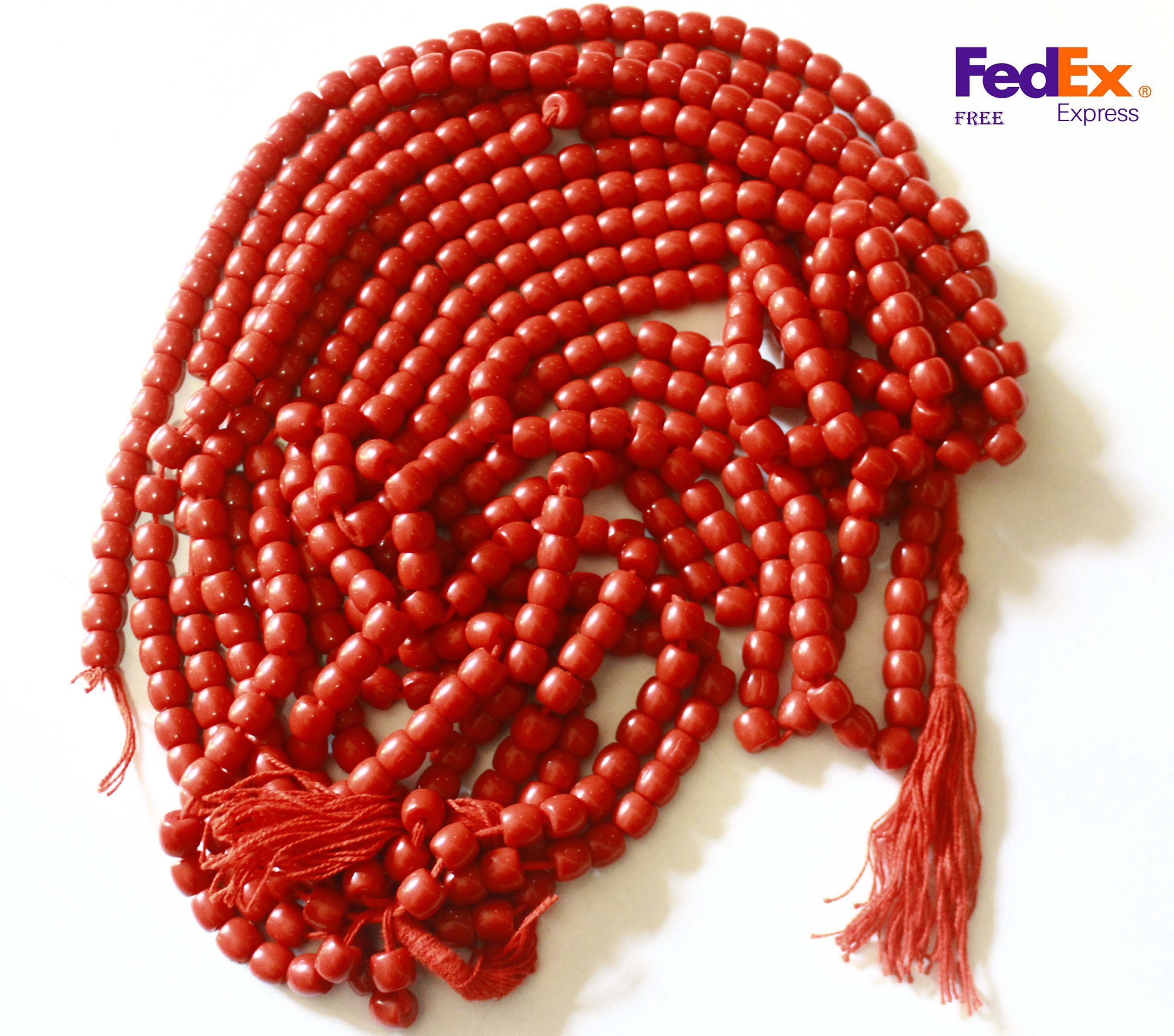 4160 Ct 6 Line Certified Natural Red Coral Mala Red Coral | Etsy