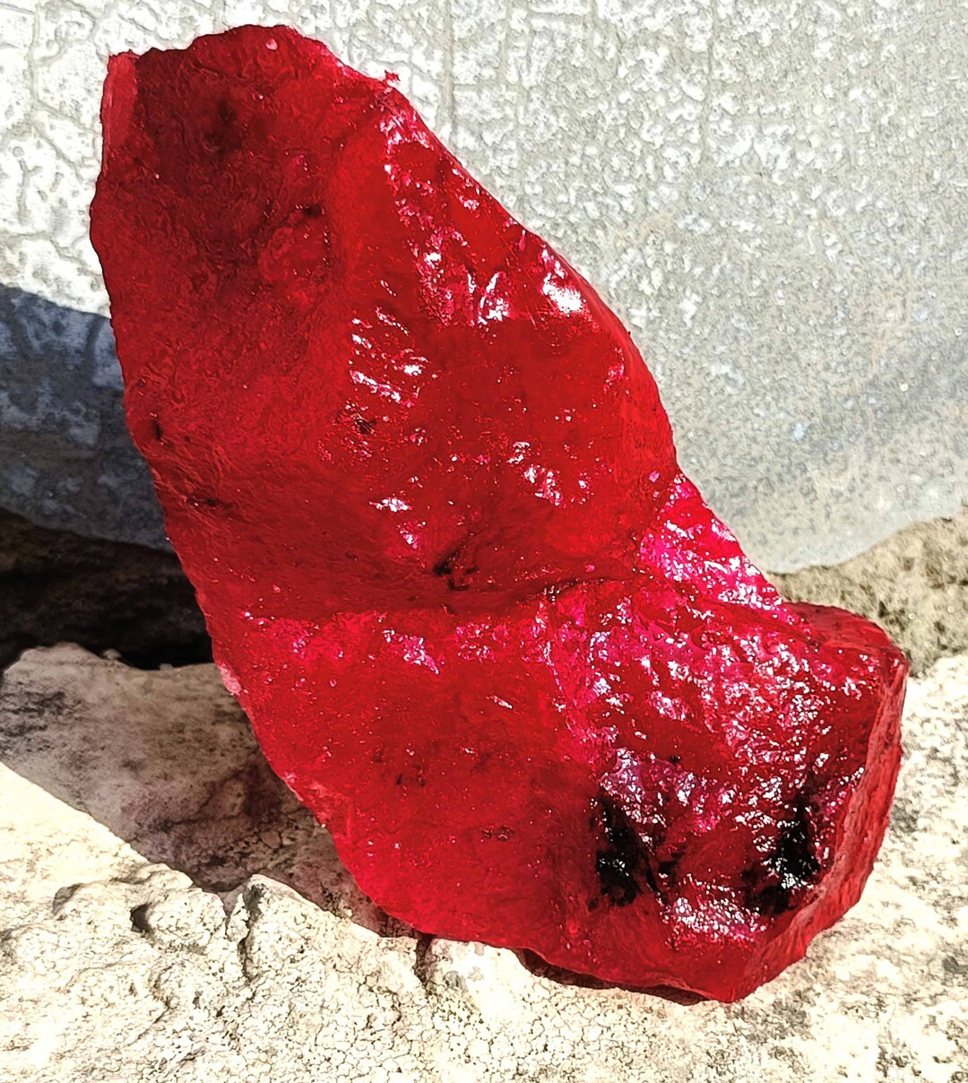 Ruby Rough African Red Ruby Gemstone 4500-4600 Carat Natural Certified ...