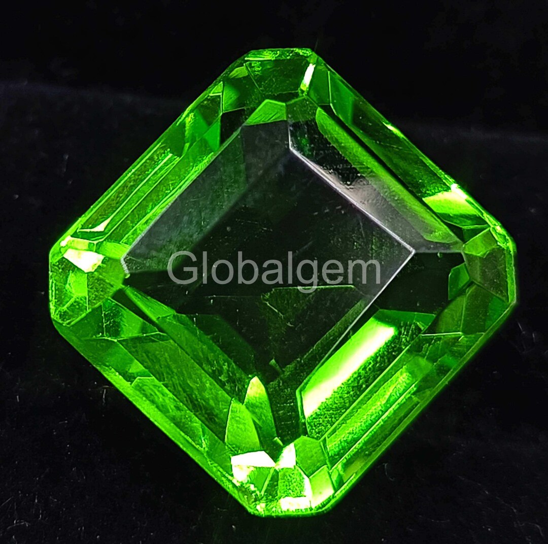 Green Peridot Emerald Cut Precious 20.20 Ct Extremely Rare Natural ...