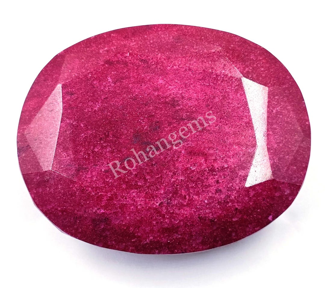 Pink Ruby 2366 Carat Natural Certified Loose Gemstone Faceted Oval Cut ...