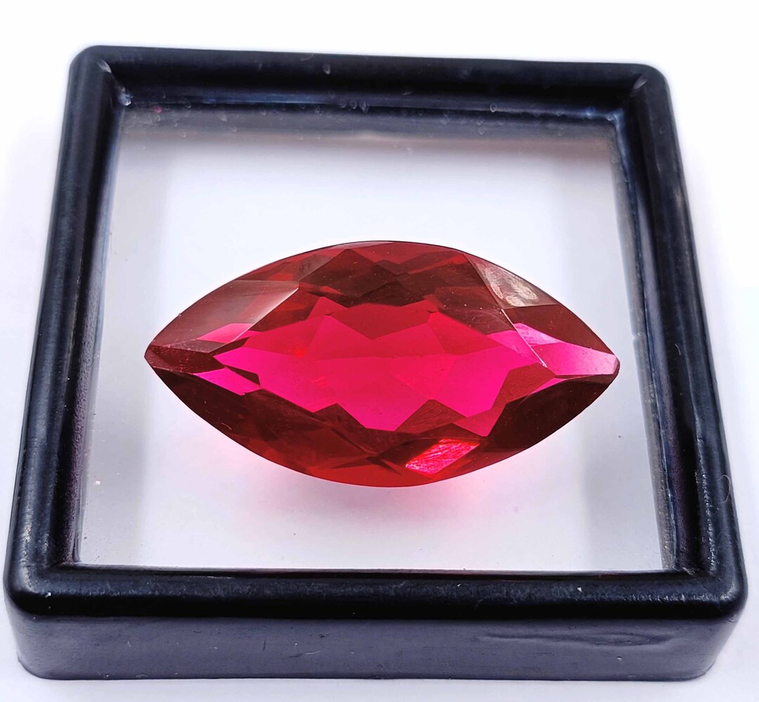 Red Ruby Great Offer Natural Red Ruby Stone 19-20 Ct Certified Faceted ...