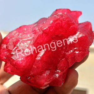 Red Ruby Natural 600.00 Ct Certified Loose Gemstone Faceted Engraved ...