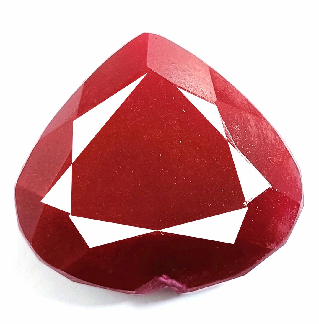 Ruby Stone Natural African Red Ruby 450-470 Ct Certified Real Heart Cut ...