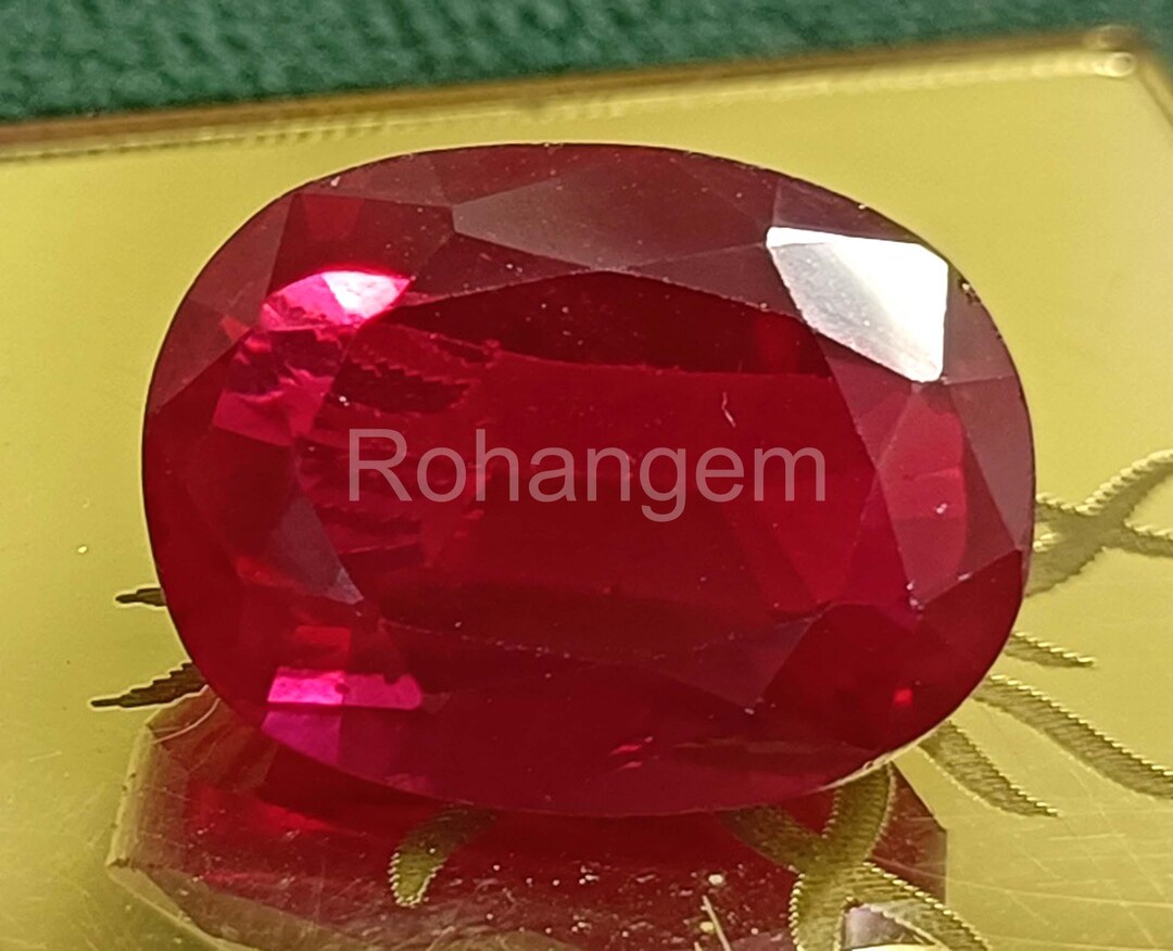 Ruby Natural Stone High-quality 19.25 Ct Burma Red Faceted Oval Cut ...
