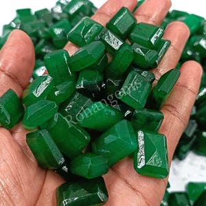 Green Emerald Natural Certified Loose Gemstone Faceted Emerald Cut 2500 ...