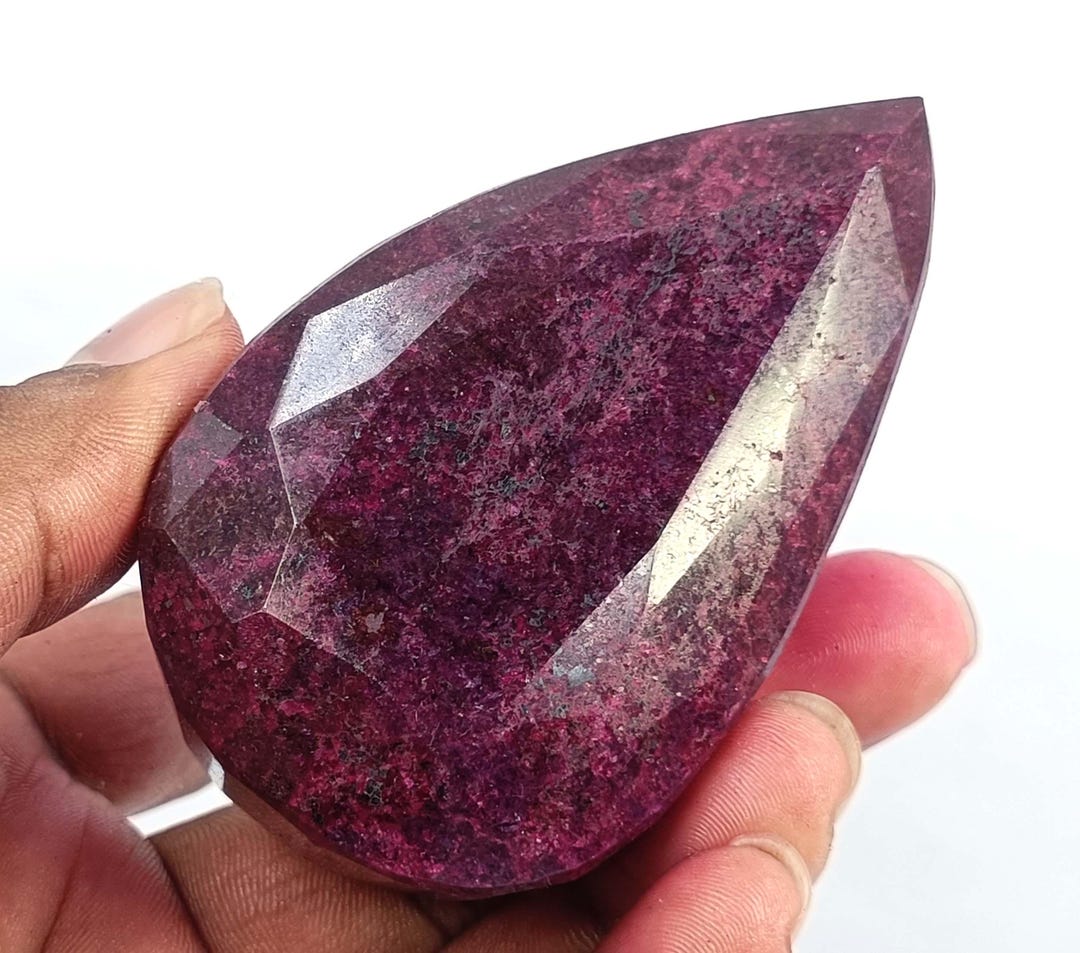 Red Ruby Big Gemstone Faceted Pear Cut Stone 1353.10 Ct Certified Loose ...