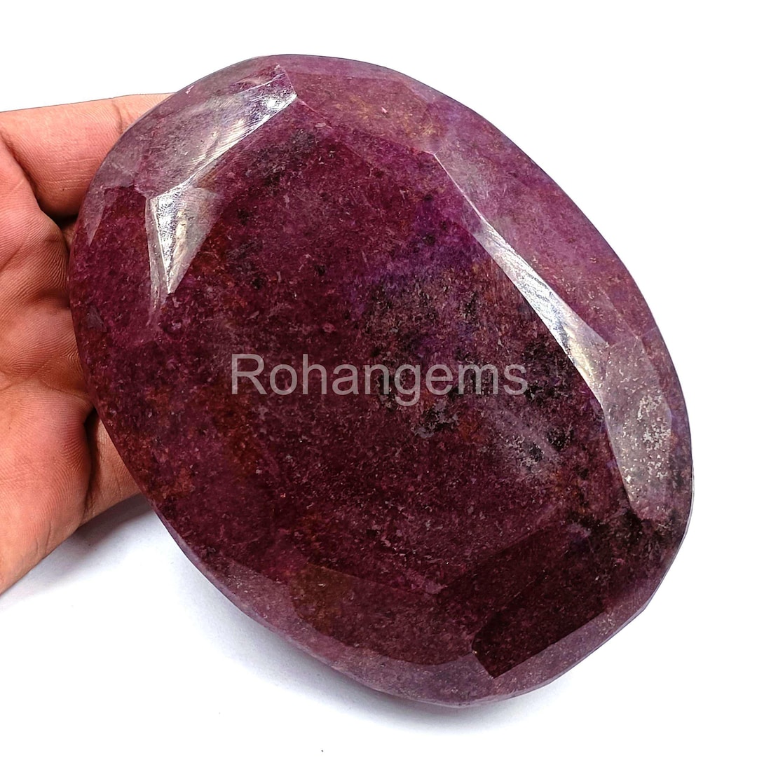 Red Ruby Big Stone 4809 Ct Certified Natural Faceted Oval Cut High ...
