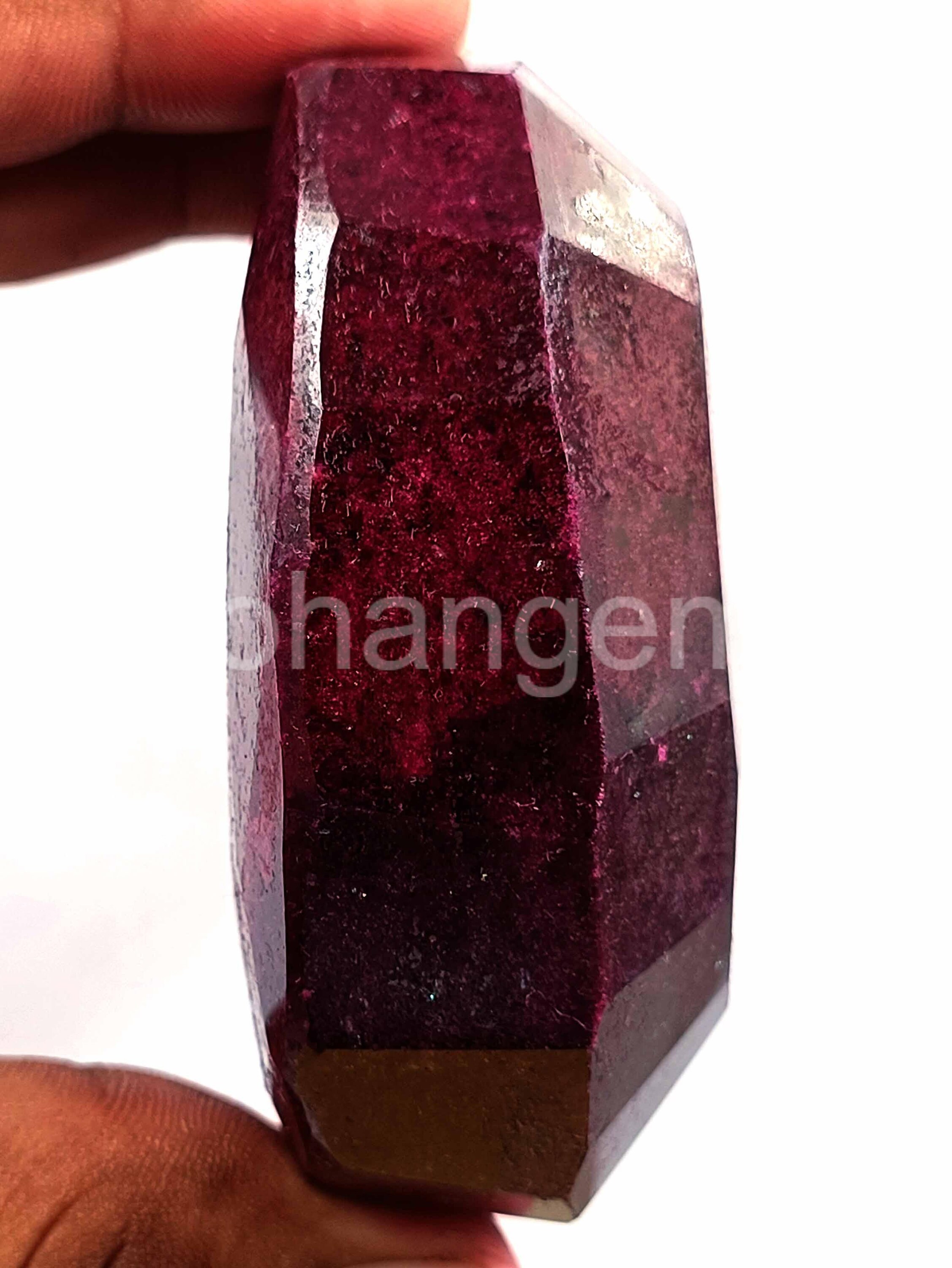 Red Ruby Big Gemstone Vintage Style Faceted Pear Cut Stone 2611 Ct ...